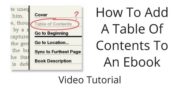 How To Add A Table Of Contents To An Ebook With Video