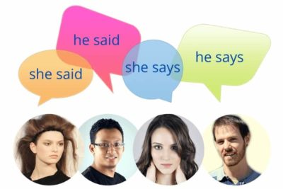 Dialogue Writing Using The Past And Present Tenses