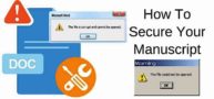 Protect Your Manuscript By Being A Good File Manager
