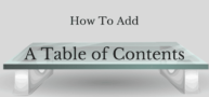 How To Make A Book Table Of Contents - A Full Guide