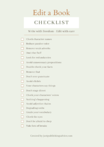 How To Edit A Book - Use This 20 Point Checklist