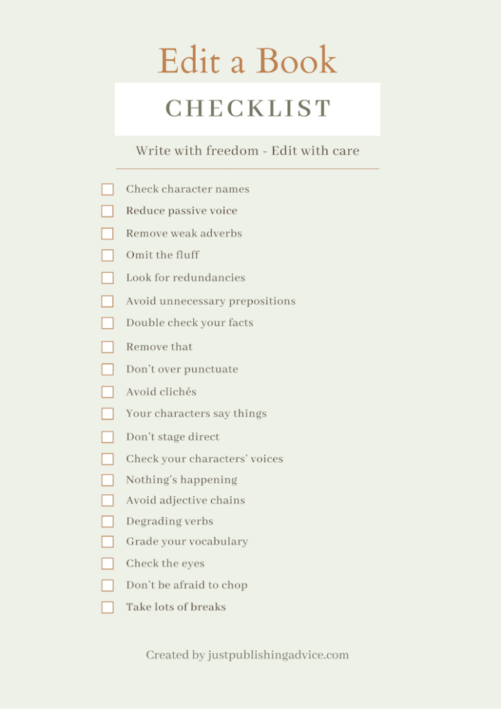 How To Edit A Book - Use This 20 Point Checklist