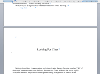 Format Ebook Chapters To Start Halfway Down A Page