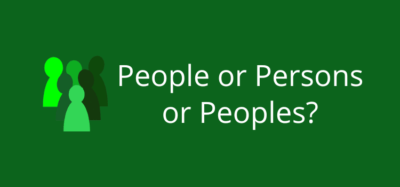 People Or Persons And Peoples - How To Use The Words