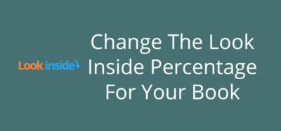 Change The Look Inside Percentage For An Amazon Book