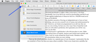 How To Find And View Page Count In Apple Pages For Mac