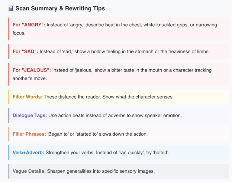 25 Telling Verbs In Fiction (And How To Show, Not Tell)